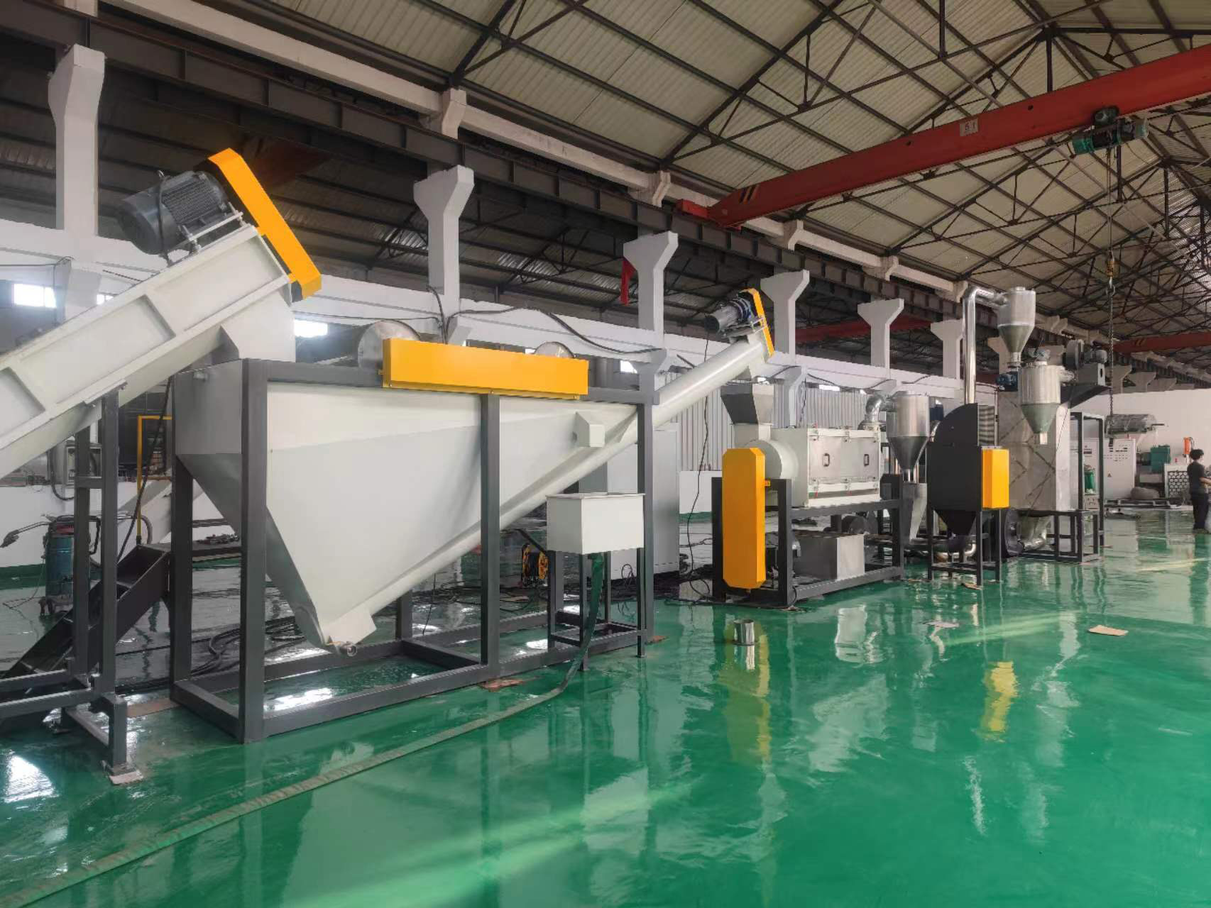 PET Bottles Crushing, Washing, Drying Recycling Line